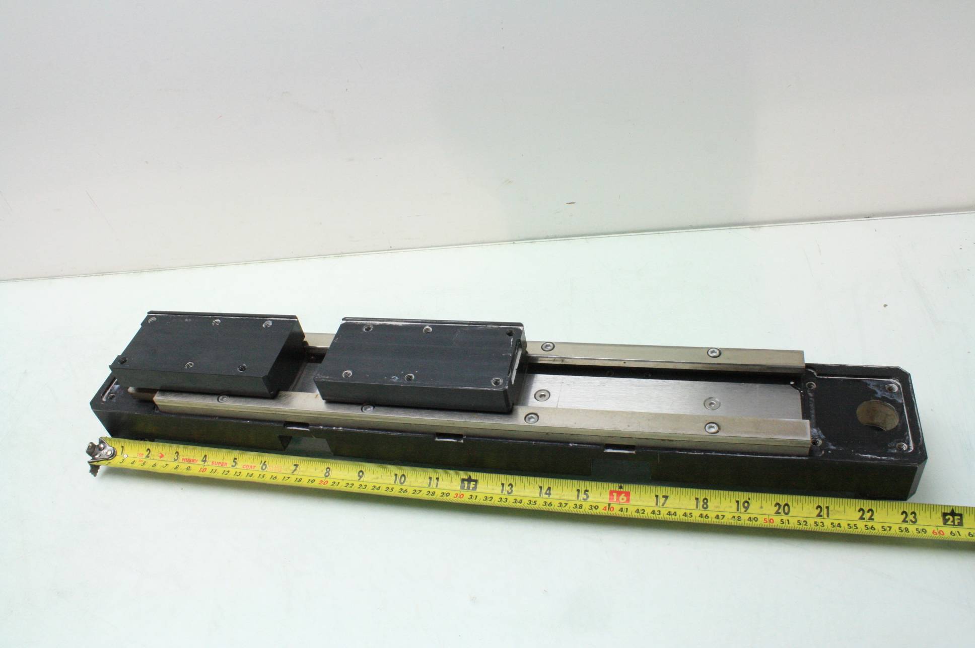 Lot of 2 Mounted Dovetail Linear Guide Rails with Blocks 450L Rail ...