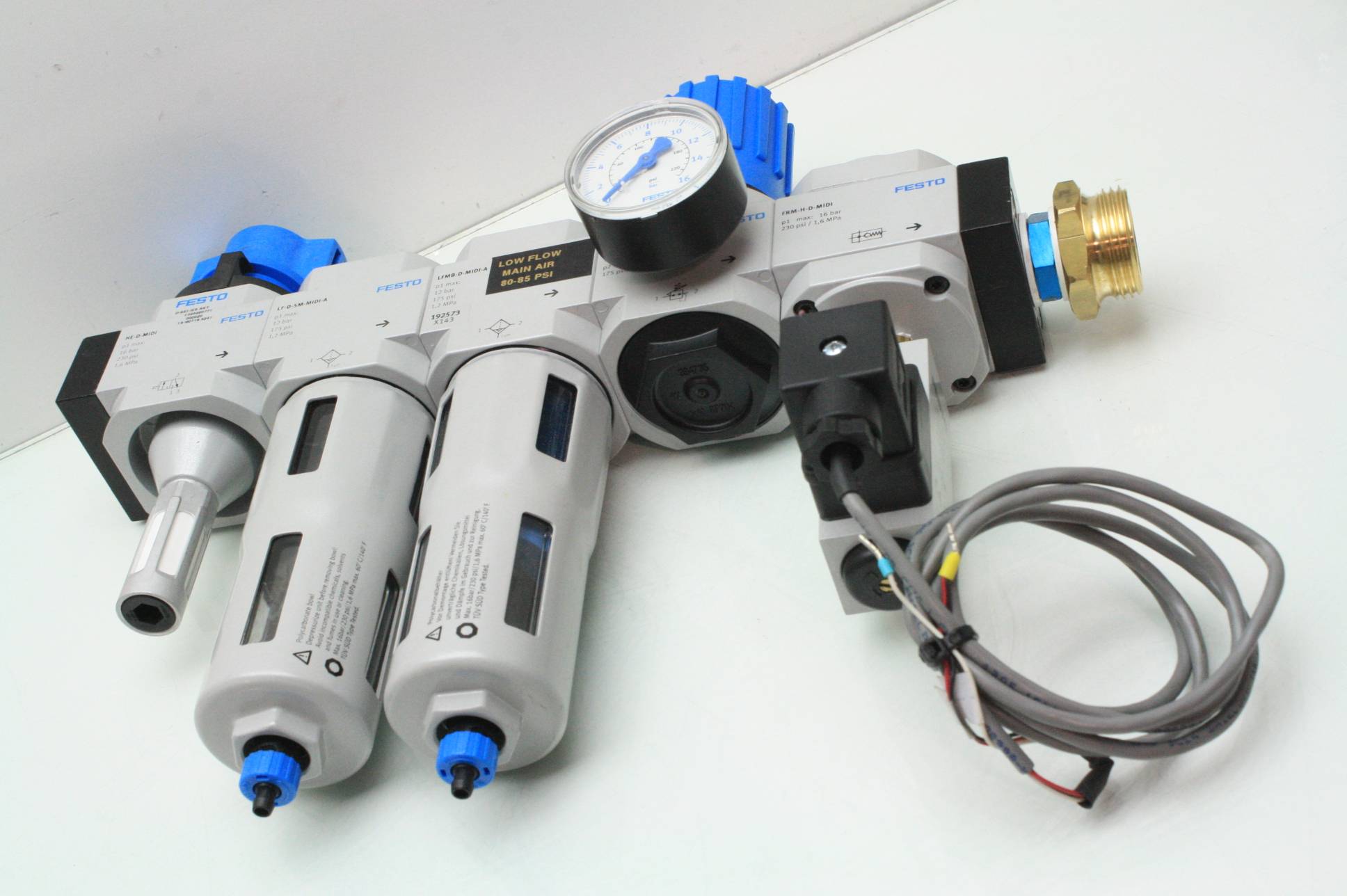 Festo FRL Filter Regulator HE-D-MIDI LF-D-5M-MIDI-A LR-D-MIDI LFMB-D ...