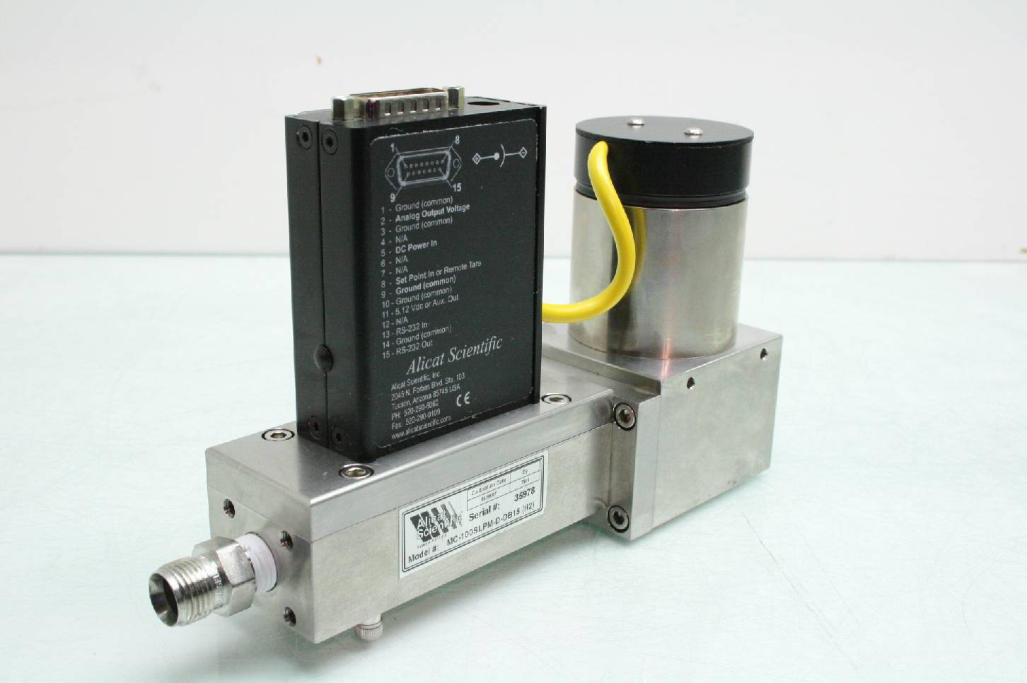 Alicat Scientific MFC Mass Flow Controller MC-100SLPM-D-DB15 H2 ...