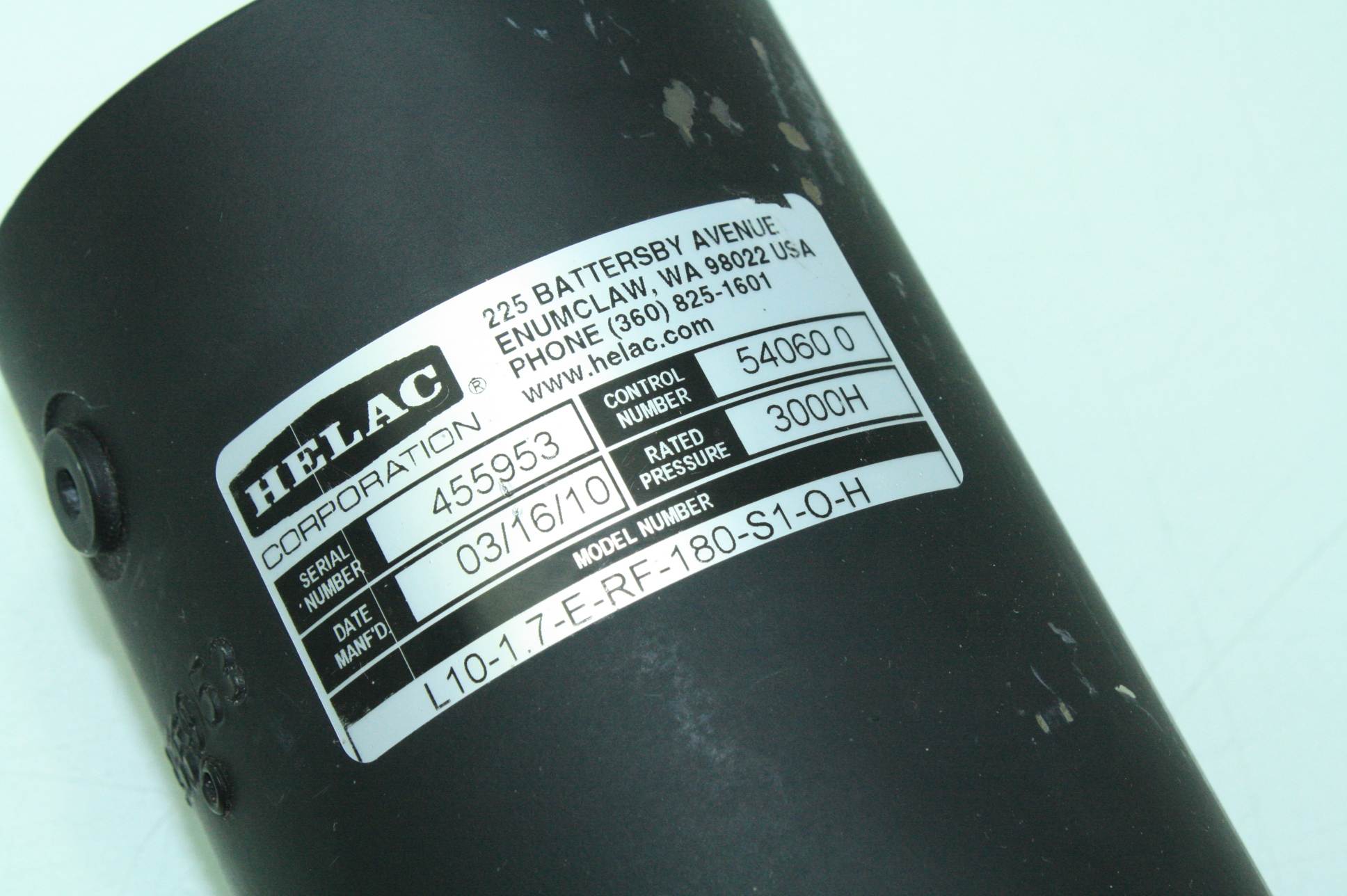 Helac L10-1.7-E-RF-180-S1-O-H Rotary Hydraulic Cylinder Actuator 180 ...